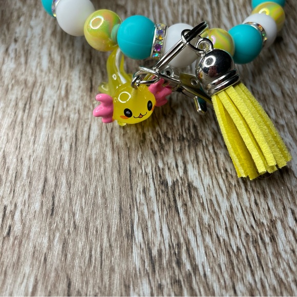 Hand Crafted | Jewelry | Wristlet Axolotl Keychain Artisan Silicone ...